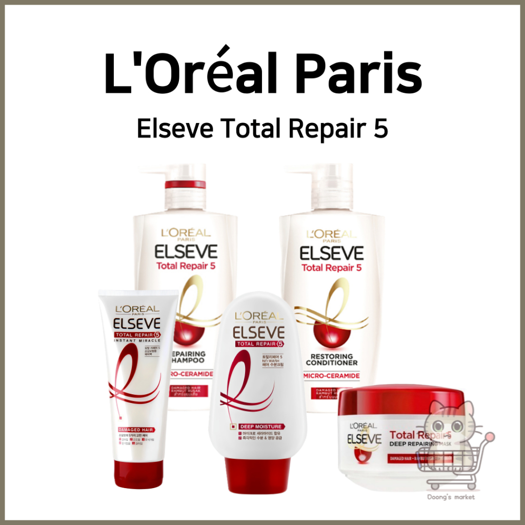 [L'Oreal Paris] Elseve Total Repair 5 | Shampoo | Conditioner | Hair ...