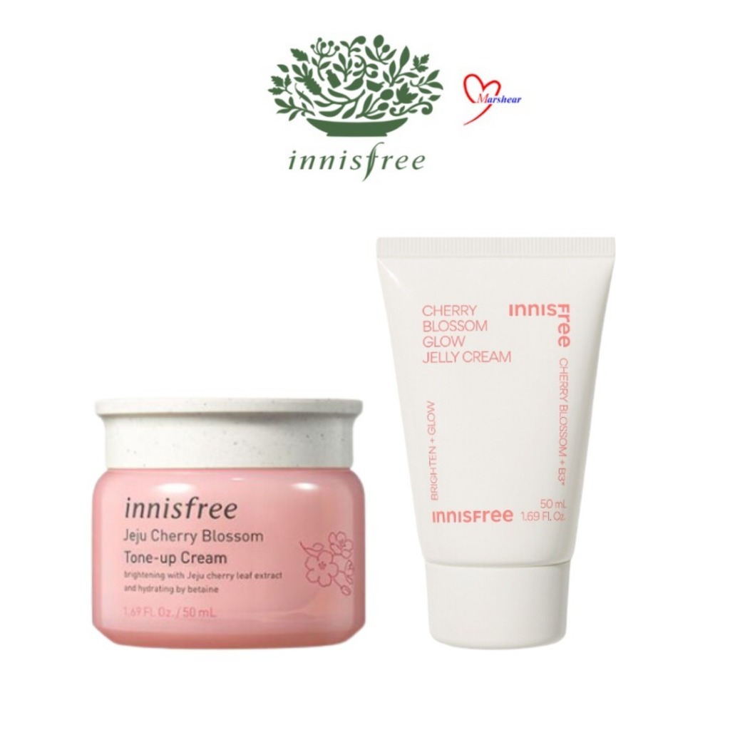 Innisfree Jeju Cherry Blossom Tone Up Cream / Glow Jelly Cream 50ml ...