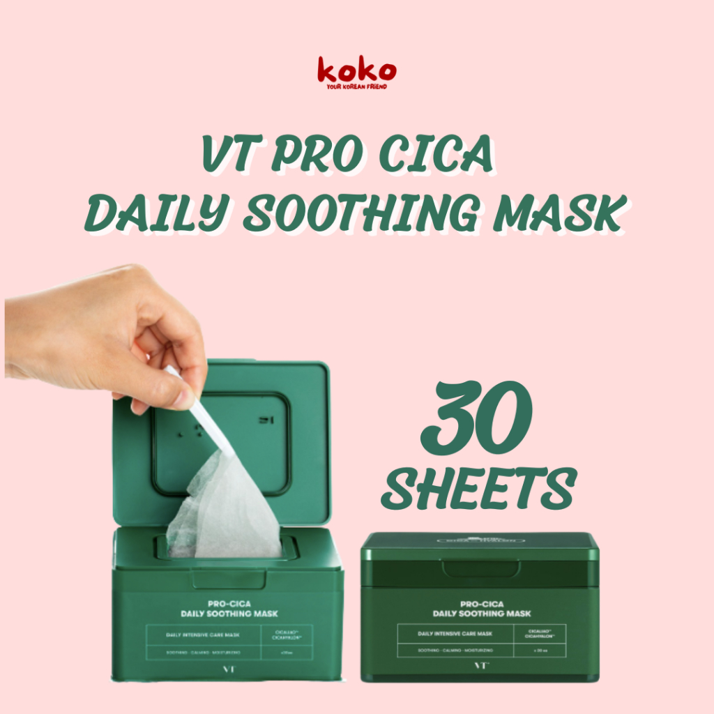 [100% Authentic] Pro Cica Daily Soothing Mask (30 Sheets) – Calming | Hydrating | Sensitive Skin ...