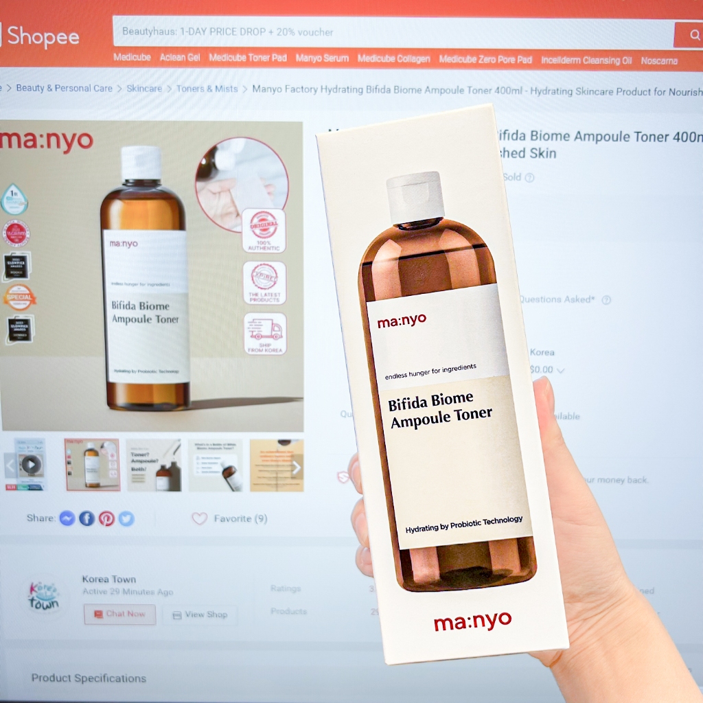 Manyo Factory Hydrating Bifida Biome Ampoule Toner 400ml - Hydrating ...