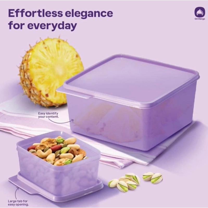 Tupperware Lunch Box Snack & Stack, Basic Line 500ml, 1.2L, 5L (1 Pcs ...