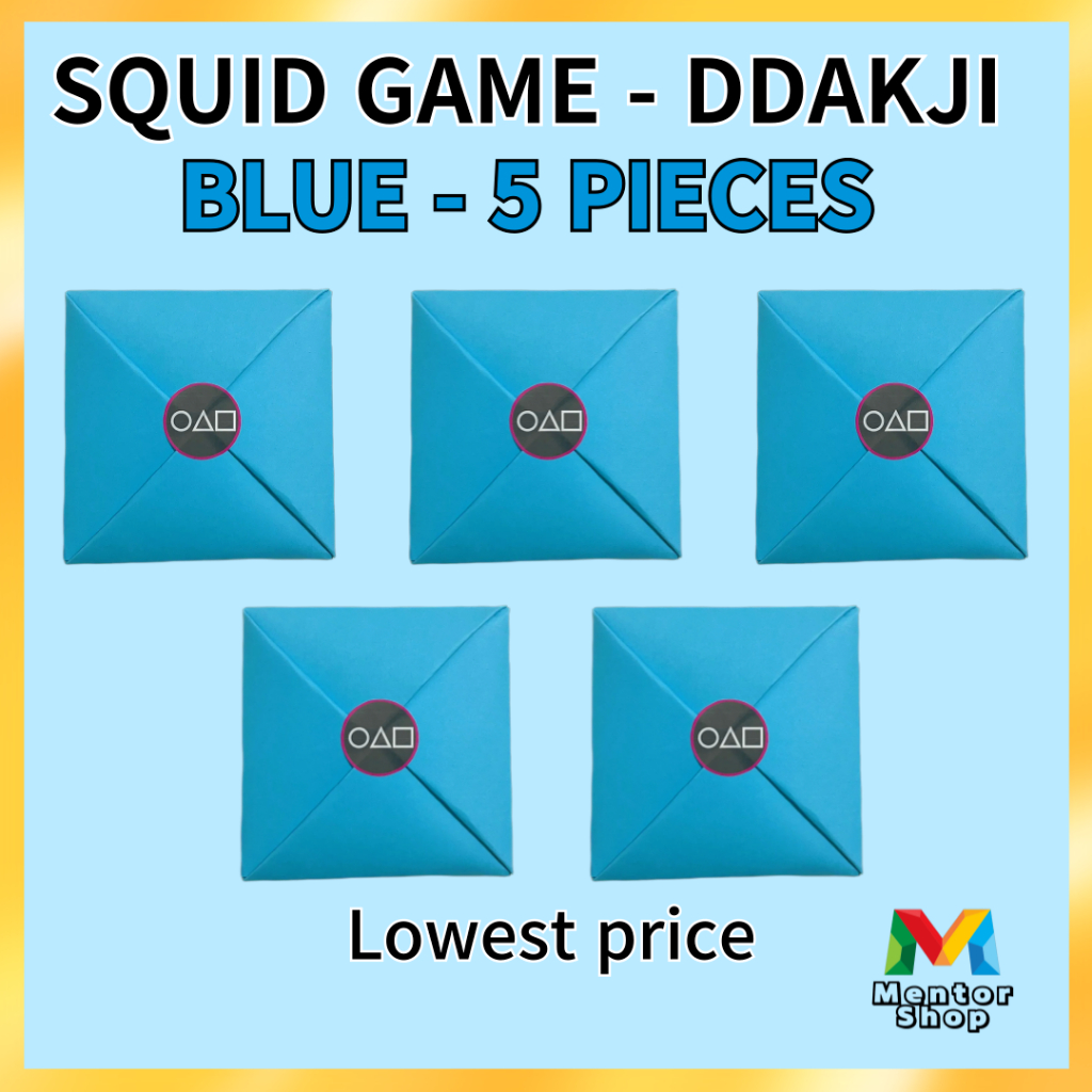[Mentor Shop] Squid Game Ddakji - Blue 5 Pieces (Traditional Korean ...