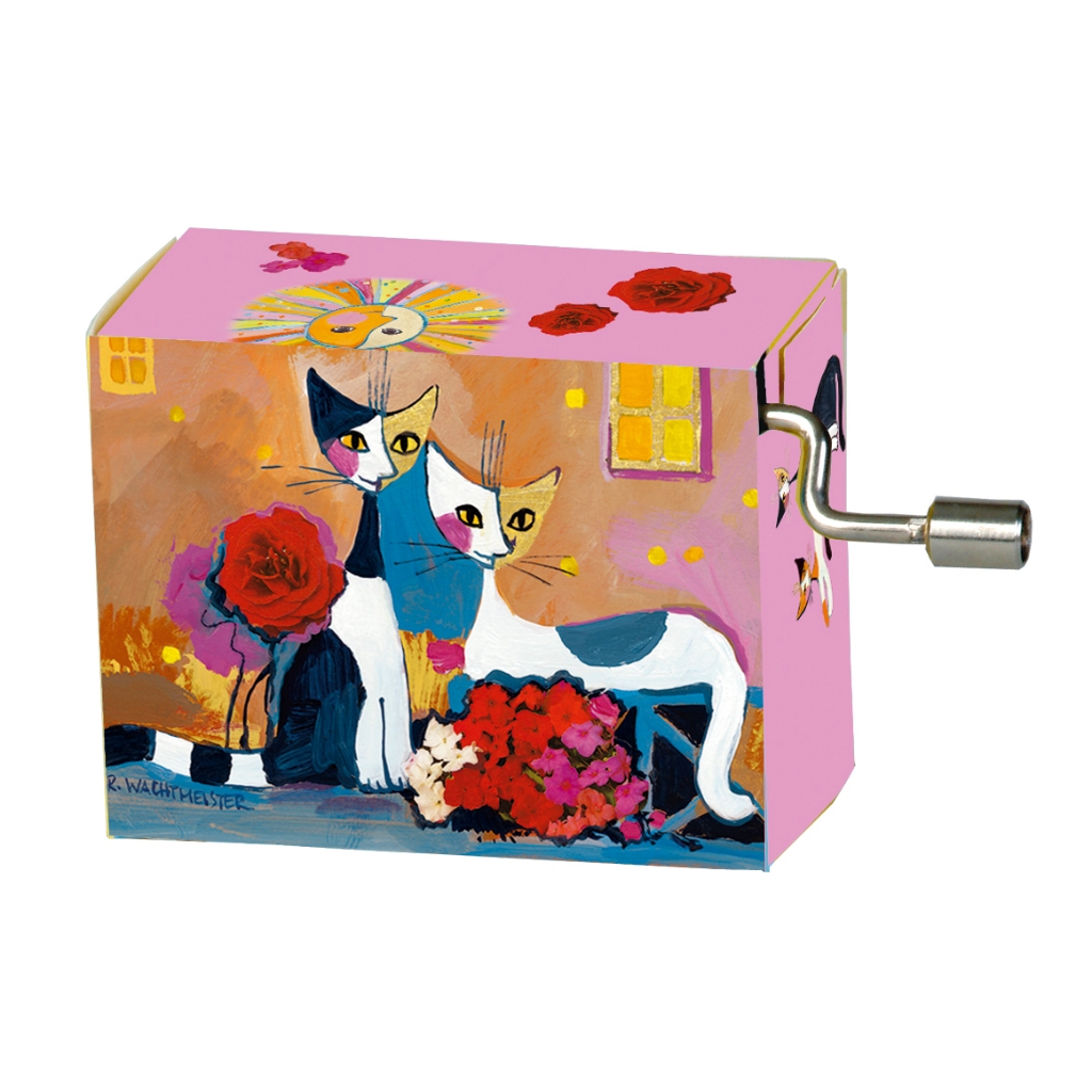 Fridolin Music Box, Wachtmeister, Two Cats with Flowers, Happy Birthday ...