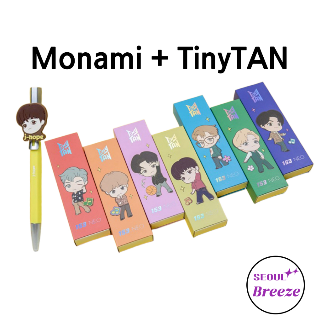 Monami TinyTAN 153 Neo Ballpoint Pen collection featuring Jimin ...