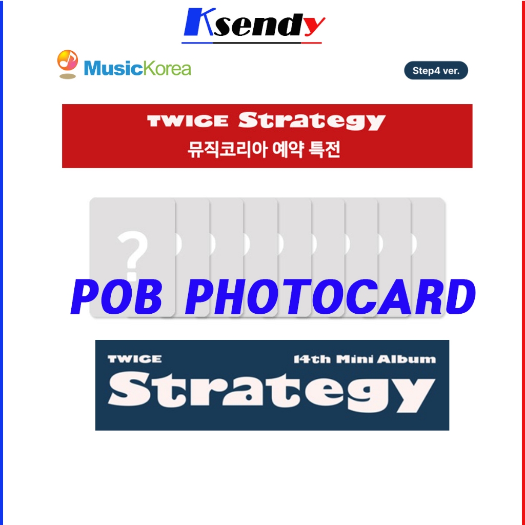 TWICE - STRATEGY [STEP4 VER.] POB PHOTOCARD ( MUSIC KOREA ) | Shopee ...