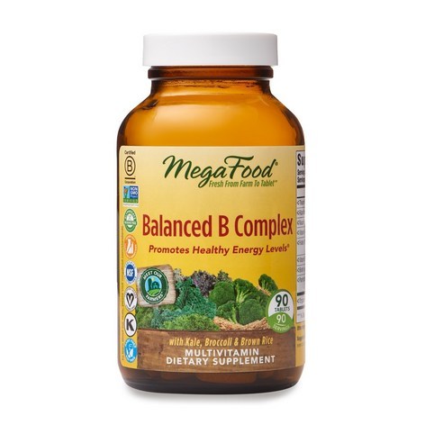 MegaFood Balanced B Complex Multivitamin Tablets, 90 Tablets - Made in ...