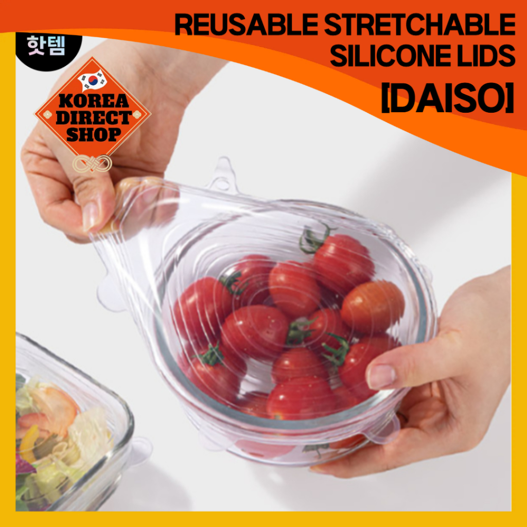 [DAISO] REUSABLE STRETCHABLE SILICONE LIDS (SET OF 3) | Shopee Philippines