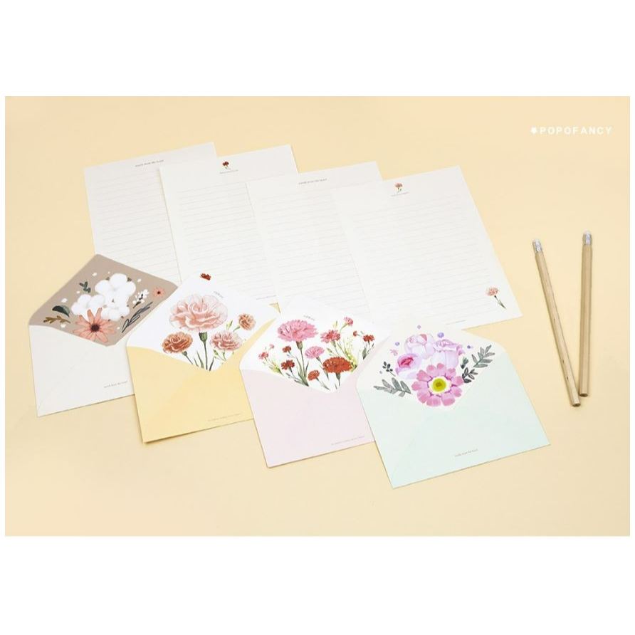[Made in Korea]Letter Paper Set Writing Paper with Envelopes Set ...