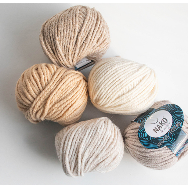 [NAKO WOOL TOTAL] 85g_4.5mm thick. 30%Wool 70%Acrylic Yarn | Shopee ...