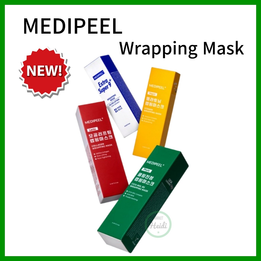KOREA 🇰🇷 MEDIPEEL RED Lacto Collagen Wrapping Mask 4ml x 4ea / Medi ...