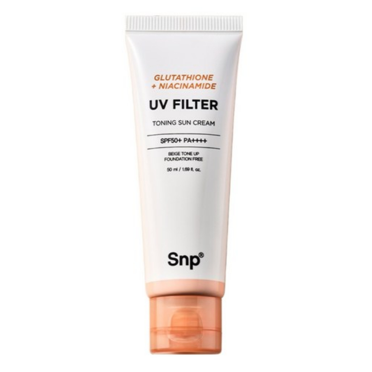 SNP Glutathione + Niacinamide UV Filter Toning Sun Cream 50ml | Shopee ...