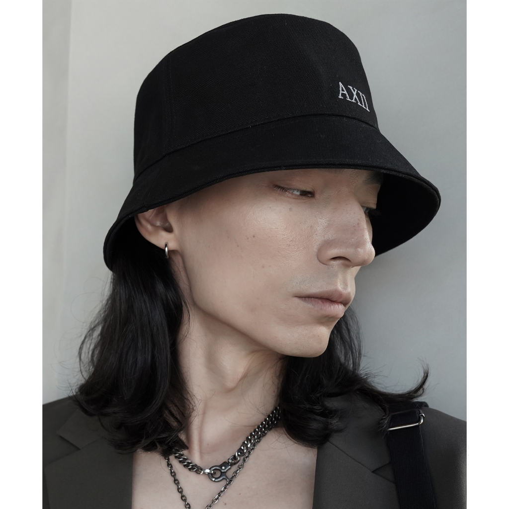 Hyper Oversize Back String Bucket Hat Slim Face Fit Black/Grey | Shopee ...