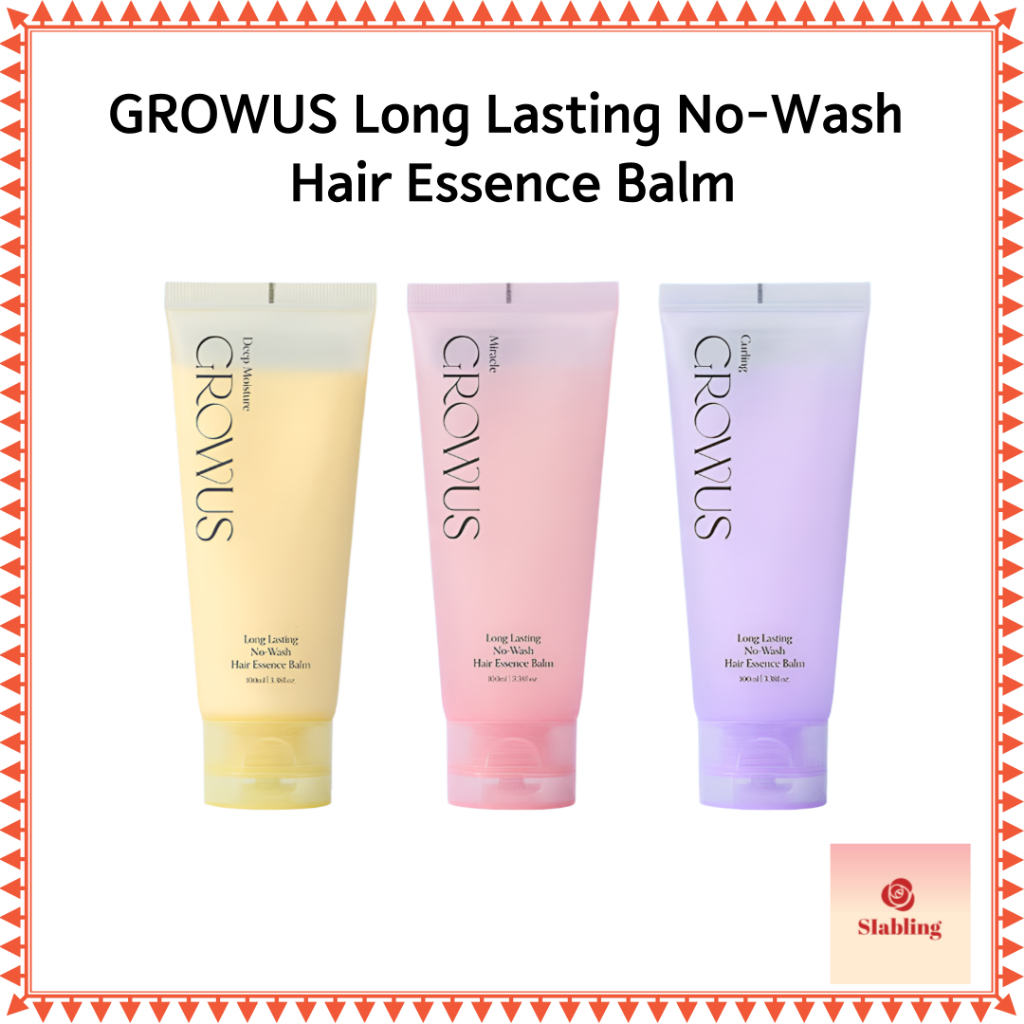 GROWUS Long Lasting No-Wash Hair Essence Balm 100ml, 3Type(Deep moisture, Curling, Miracle ...