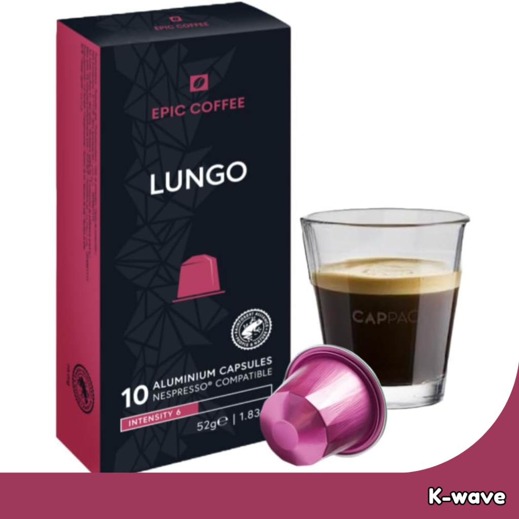 EPIC COFFEE LUNGO Capsules (Pack of 10)– Nespresso Compatible(Exp date ...