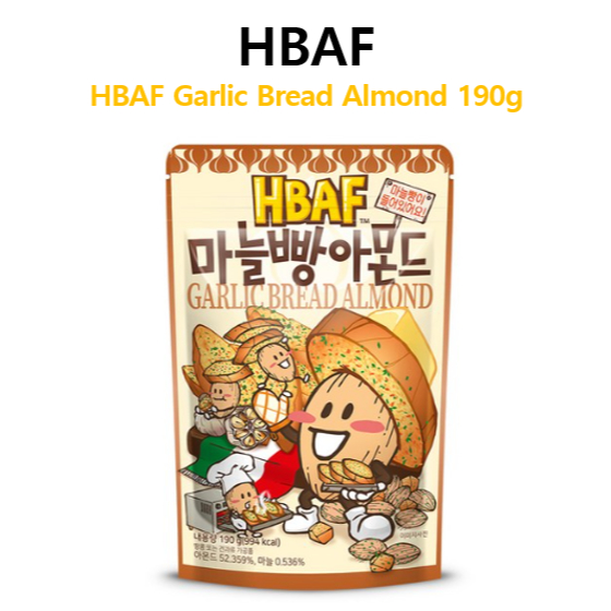 HBAF Garlic Bread Almond, 190g Korean nuts | Shopee Philippines