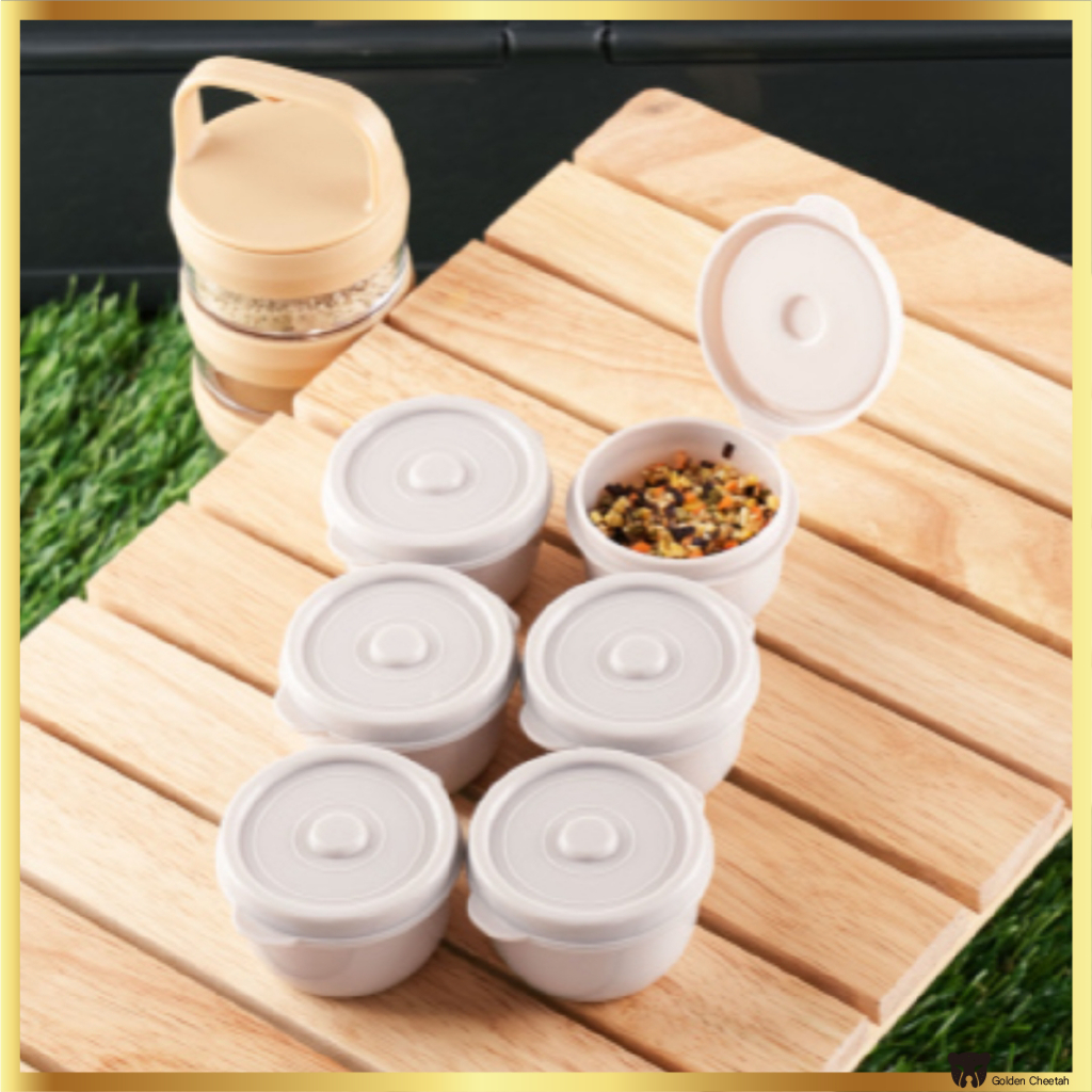 Daiso Korea Portable Seasoning Mini Containers 6pcs Set | Shopee ...