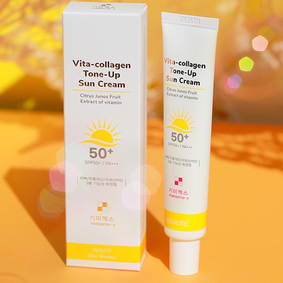 Beaute Melasma-X Vita-Collagen Tone-Up Sun Cream SPF50+ PA+++ 45ml ...