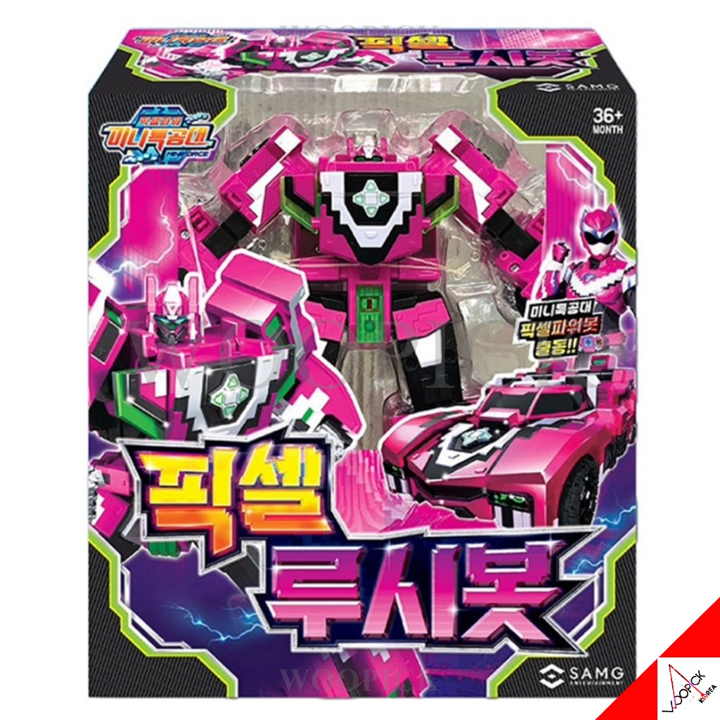Miniforce Pixelpower Pixel LUCYBOT Pink Transformer Robot Car Toy lucy ...