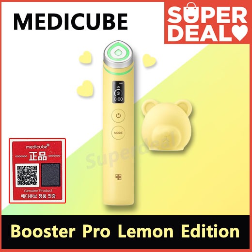 MEDICUBE Age-R Booster Pro Lemon Edition + Lemon Bear Head Cap | Shopee ...