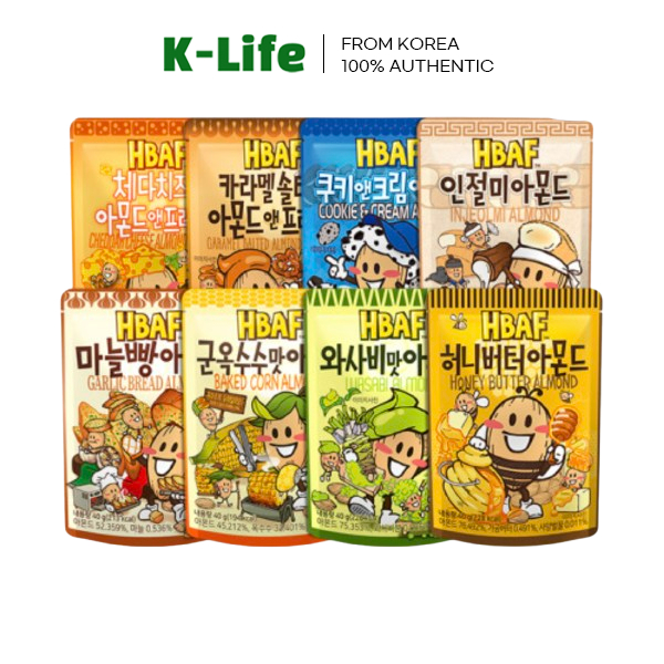 HBAF｜Almond 40g｜Honey Butter / Wasabi / Baked Corn / Garlic Bread ...