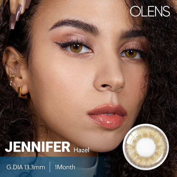 OLENS Jennifer 1 Month Hazel 2P Contact Lens | Shopee Philippines
