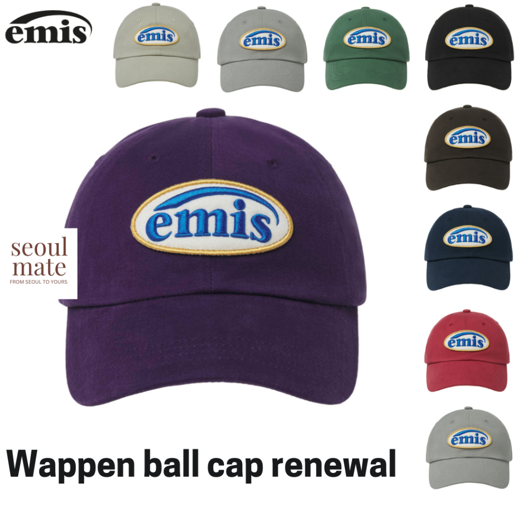 [From South Korea] emis WAPPEN BALL CAP (RENEWAL) 8 color | Shopee ...