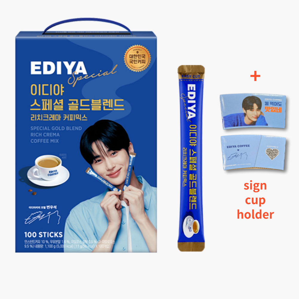 (Byeon Wooseok's PICK) EDIYA Special Gold Blend Rich Crema Coffee Mix ...