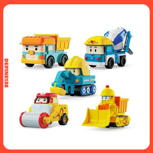 Robocar Poli Mini Car Construction Vehicle Toy Set – 5pcs | Shopee ...