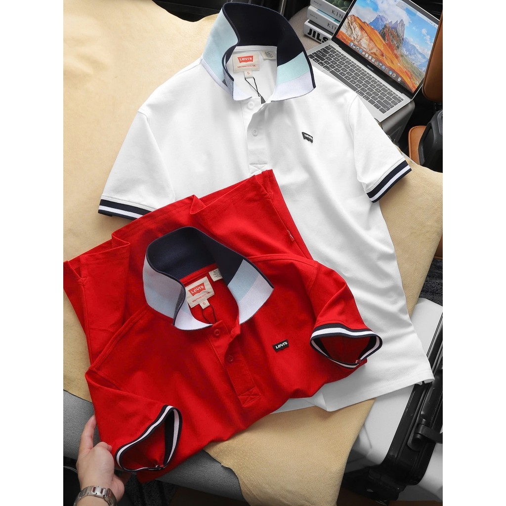 Jc LV polo shirt with fancy striped collar, genuine crocodile material ...