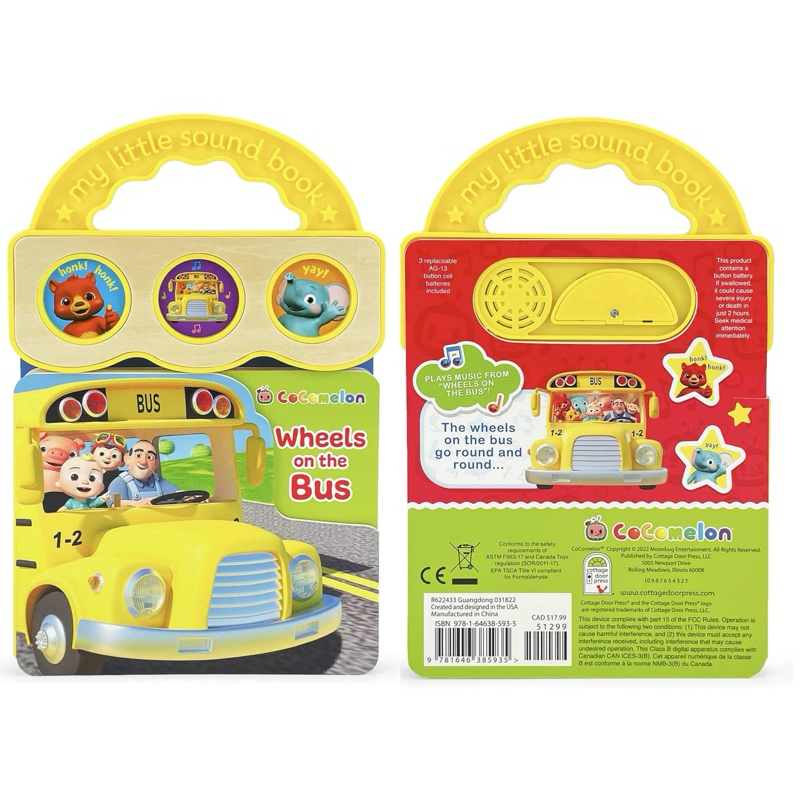 Brand New Official CoComelon Pocket Library/Sound Book The Wheels On ...