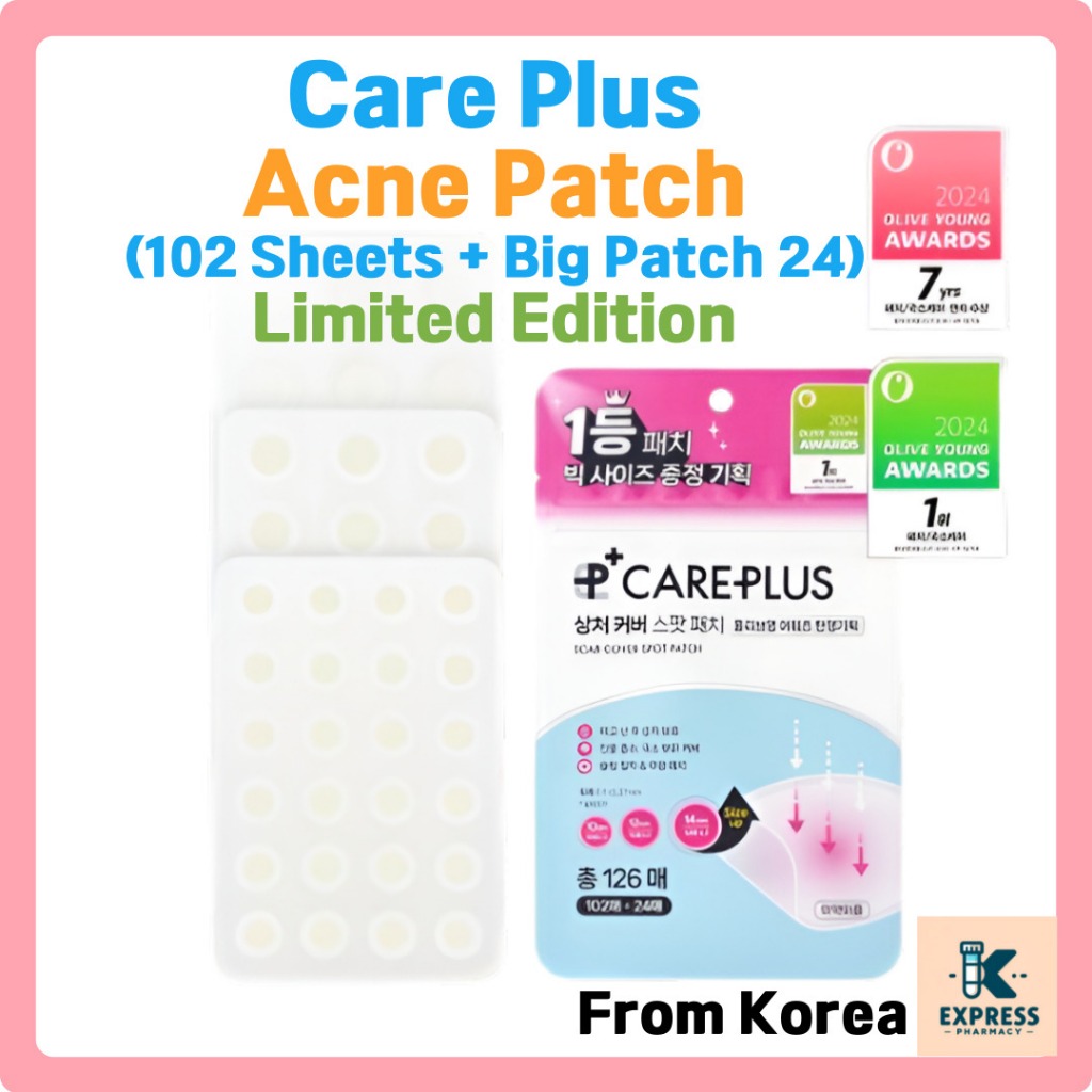 [Care Plus] Wound Cover Spot Patch 102 Sheets + Big Patch 24 Sheets ...