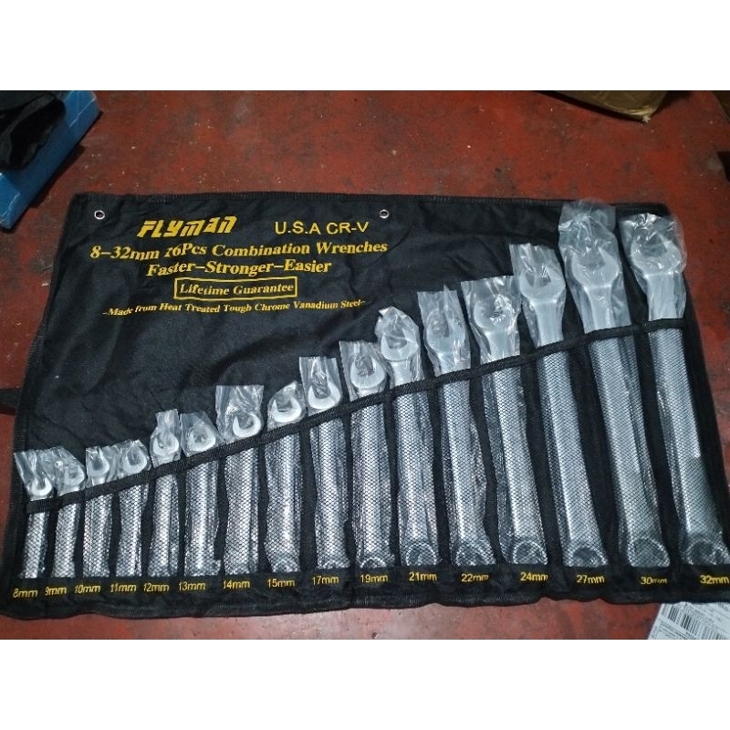 FLYMAN 16pcs Combination wrench set(8mm-32mm) | Shopee Philippines
