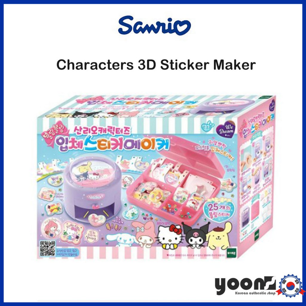 [Sanrio] Characters Bling Bling 3D Sticker Maker Making Toys_From Korea ...
