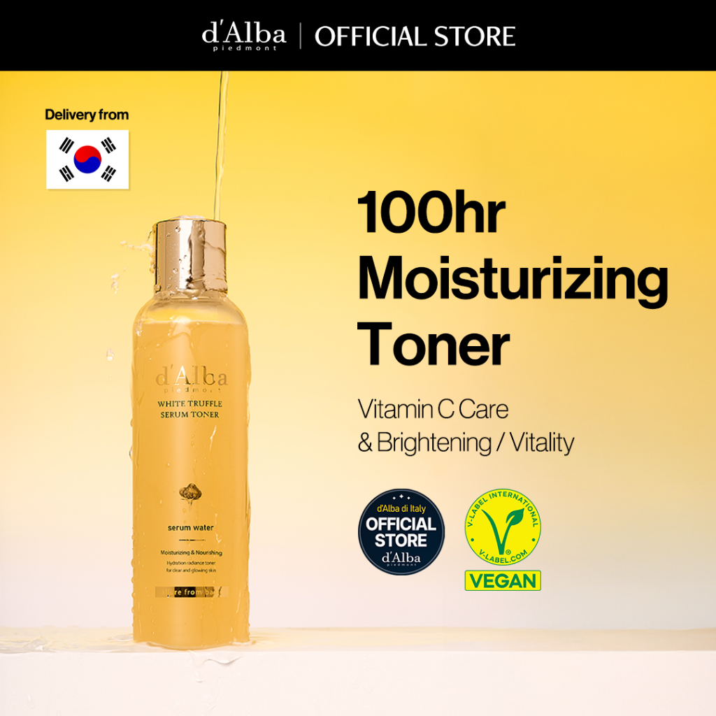 [D'ALBA OFFICIAL] Italian White Truffle Moisturizing Serum Toner 180ml | Shopee Philippines