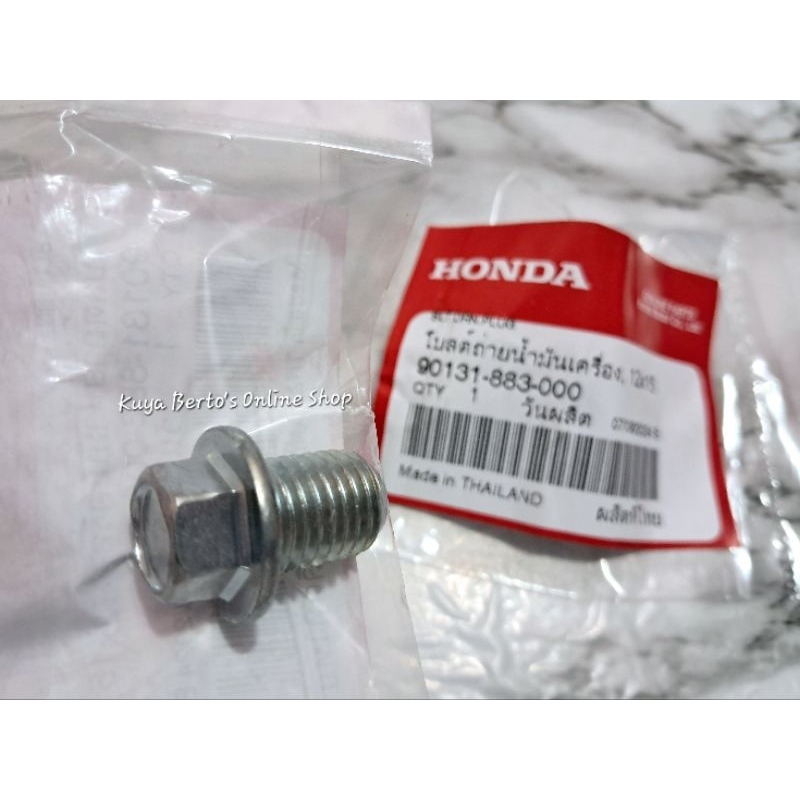 BRANDNEW 100% Genuine Honda GENIO CLICK BEAT Fi PCX ADV 12mm BOLT DRAIN ...
