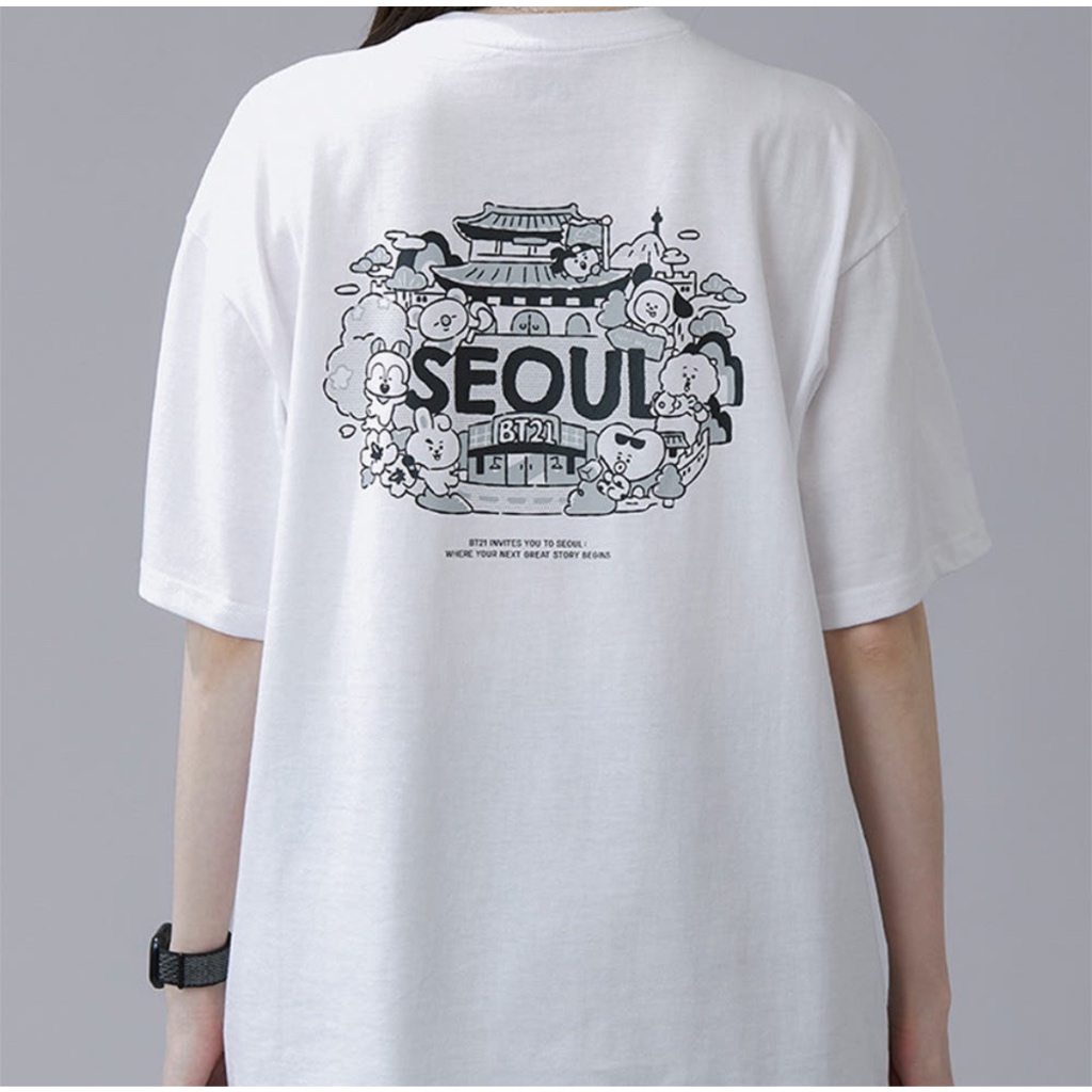 BT21 SHORT SLEEVE T-SHIRTS SEOUL EDITION ver.2 (WHITE) | Shopee Philippines