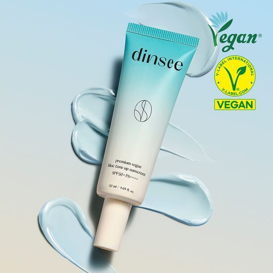 dinsee premium vegan blue tone up sunscreen SPF50+PA++++ 50ml | Shopee ...