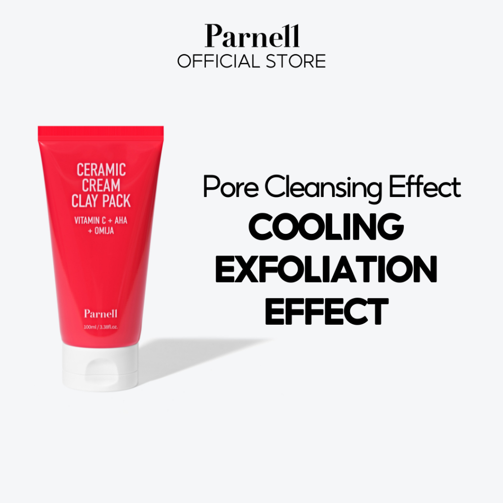 [PARNELL] Aha Omija Ceramic Cream Clay Mask, 100ml, Aha, Skin Cooling ...