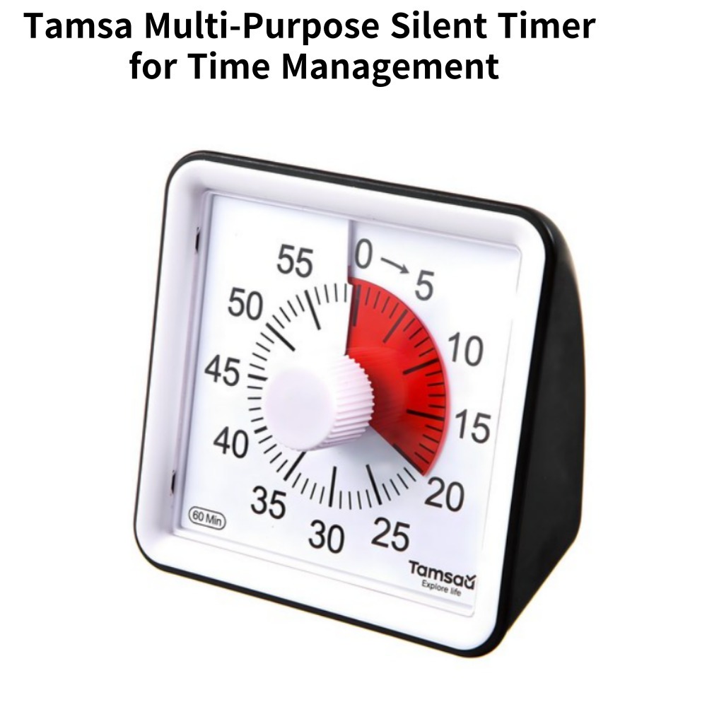 Tamsa Multi-Purpose Silent Timer for Time Management, 60 Minute Visual ...