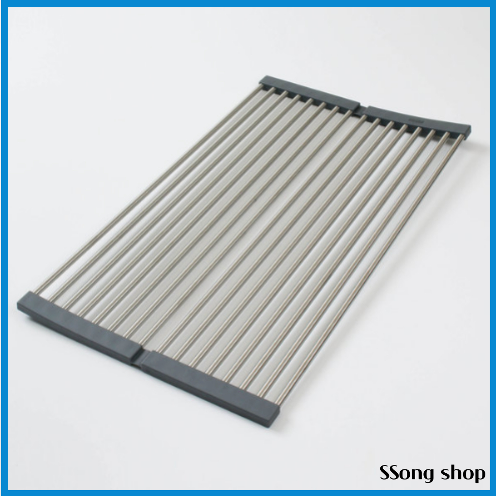 DAISO Korea Foldable Stainless Steel Dish Drying Rack | Shopee Philippines