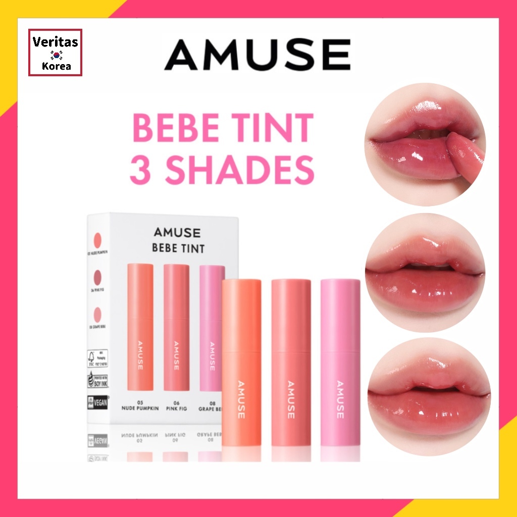 【Amuse】 BEBE TINT Mini set 3 BEST COLORS (1.3gx3ea) | Shopee Philippines