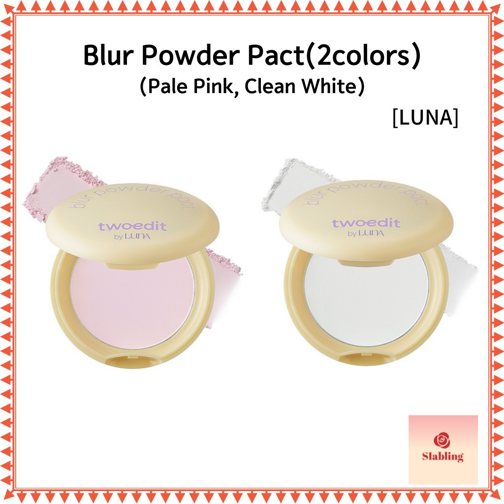 Twoedit By Luna Blur Powder Pact 8.2g / 2colors (Pale Pink, Clean White ...
