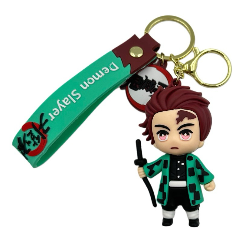 Anime keychain cartoon doll keychain Demon Slayer Luck One Peace ...