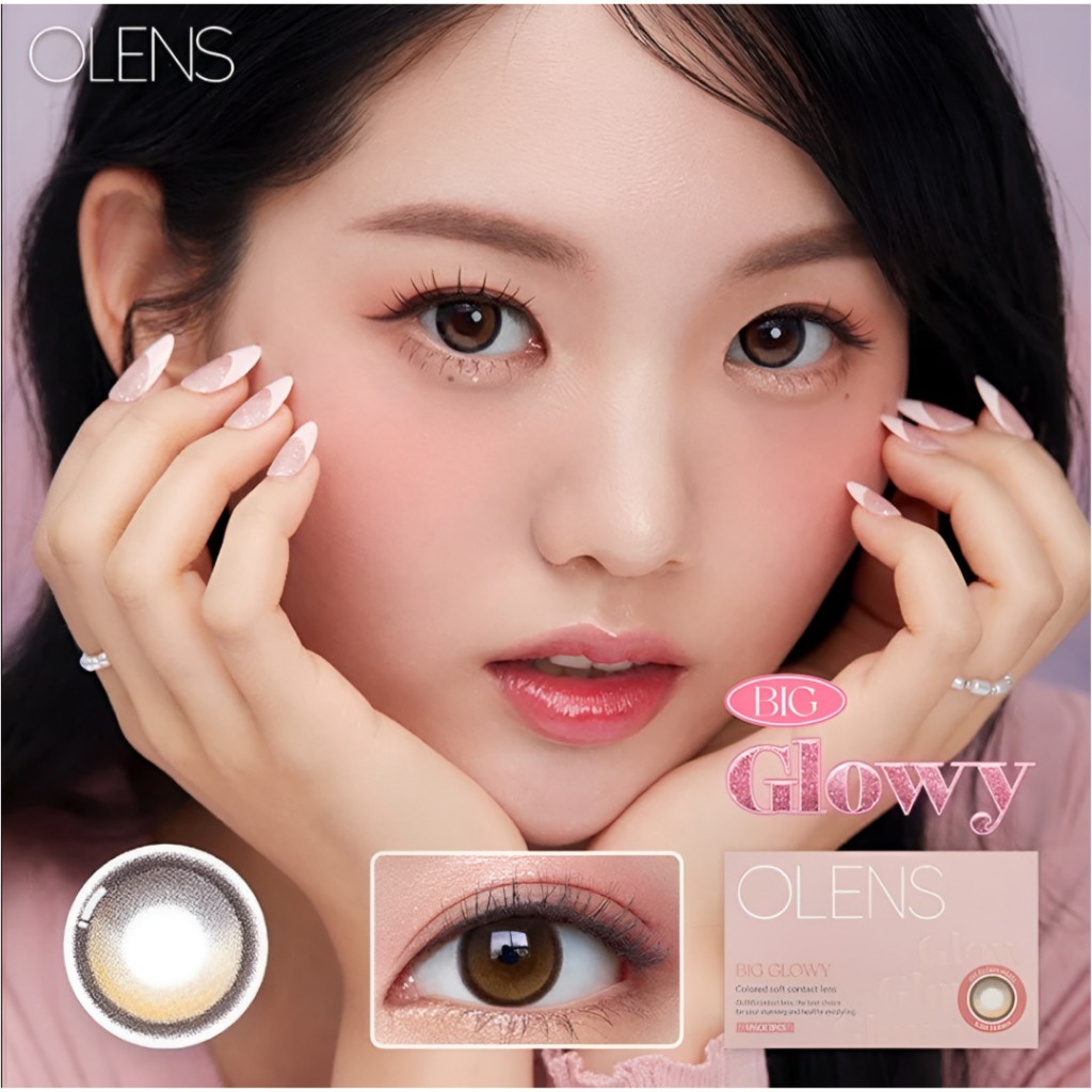 OLENS BIG GLOWY HAZEL Month – 1 Color | Monthly BIG GLOWY HAZEL Colored Contact Lenses K-Beauty ...