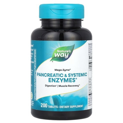 Enzymatic Therapy Mega-Zyme Systemic Enzyme Gluten-Free Tablets, 200 ...