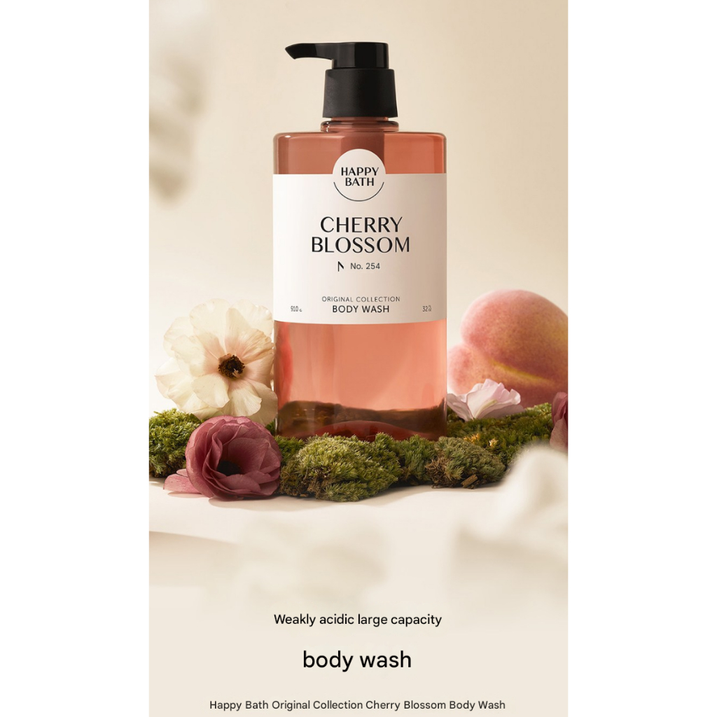 Happy Bath Original Collection Body Wash Cherry Blossom Scent, 910 g ...