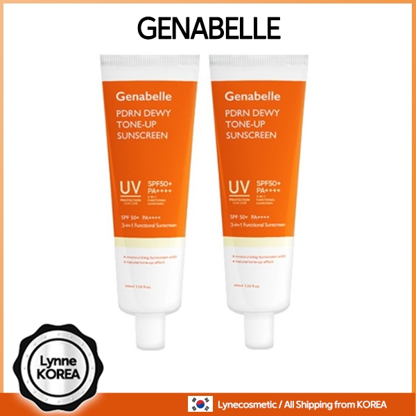 [1+1]GENABELLE PDRN Dewy Tone-up Sunscreen SPF50+ PA++++ 40ml Sun Cream ...