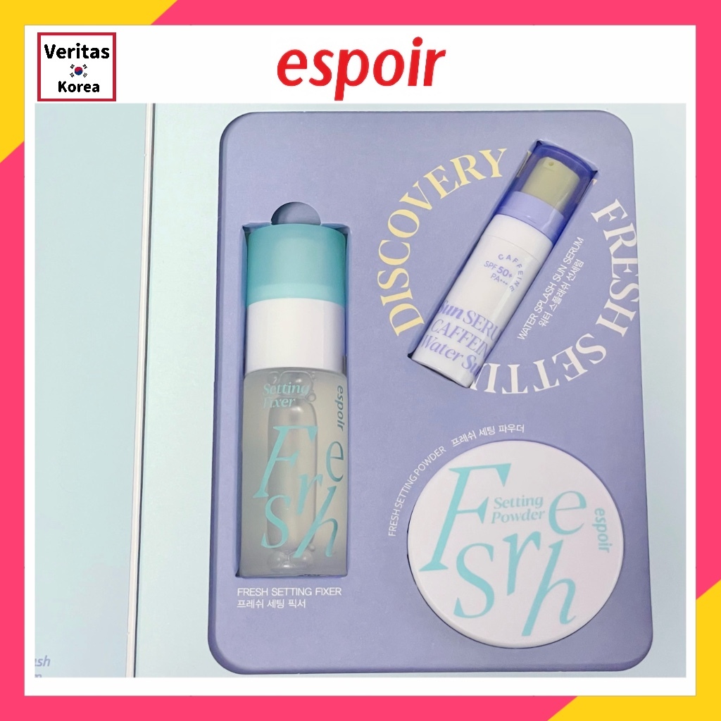 espoir Fresh Setting Fixer(MINI)/Setting Powder (MINI)/Water Splash Sun ...