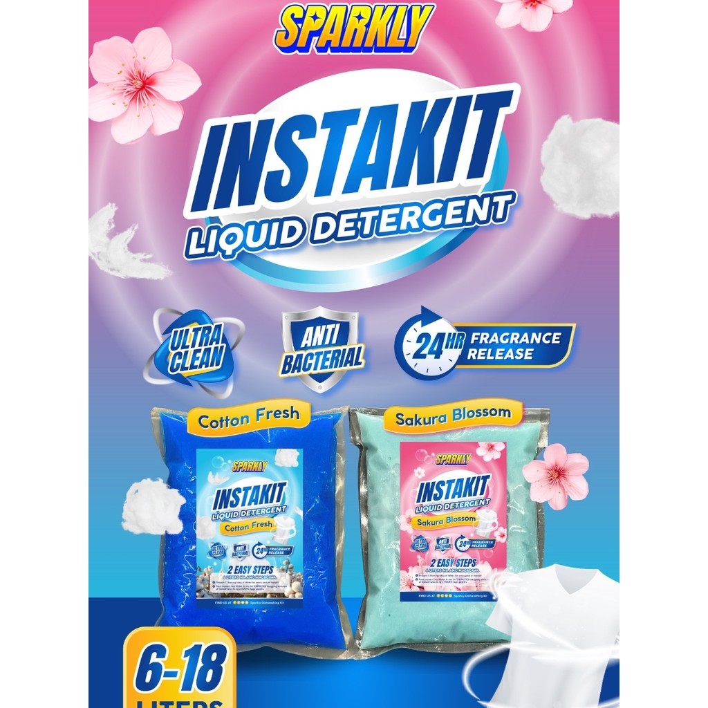 Sparkly Instakit DIY Liquid Detergent Kit - Ultra Power Clean Formula ...