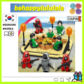 [K-Genuine 100%] Squid Game Block 8-piece set The Last Supper Squid ...